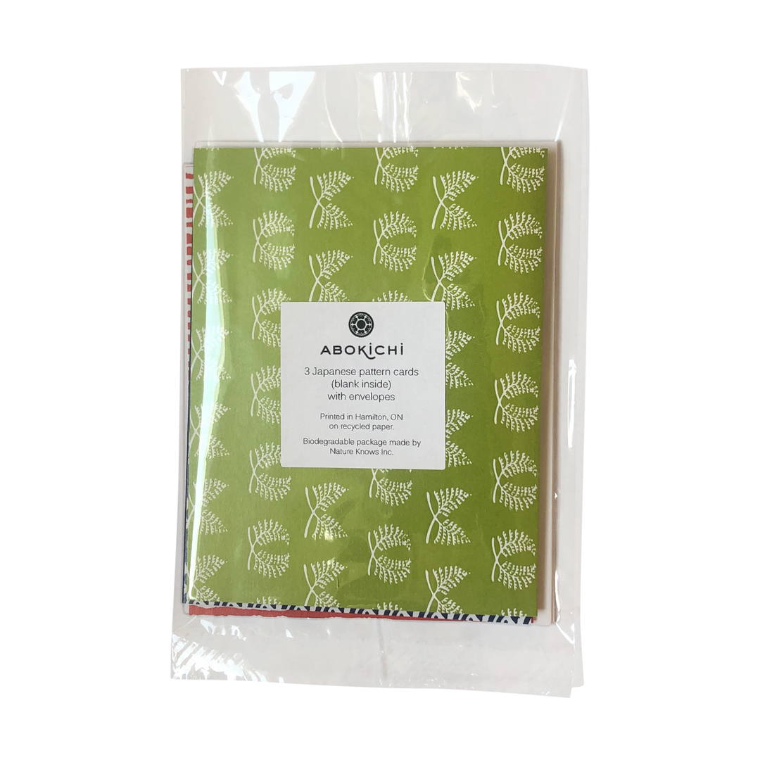 Japanese-Patterned Greeting Cards - Set of 3 – Abokichi